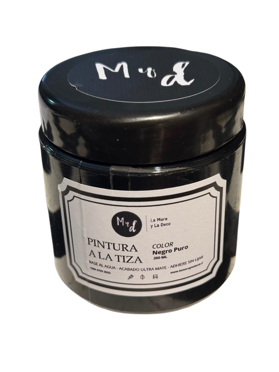 Pintura Vintage Negro Puro 200 ML - La Mura y La Deco